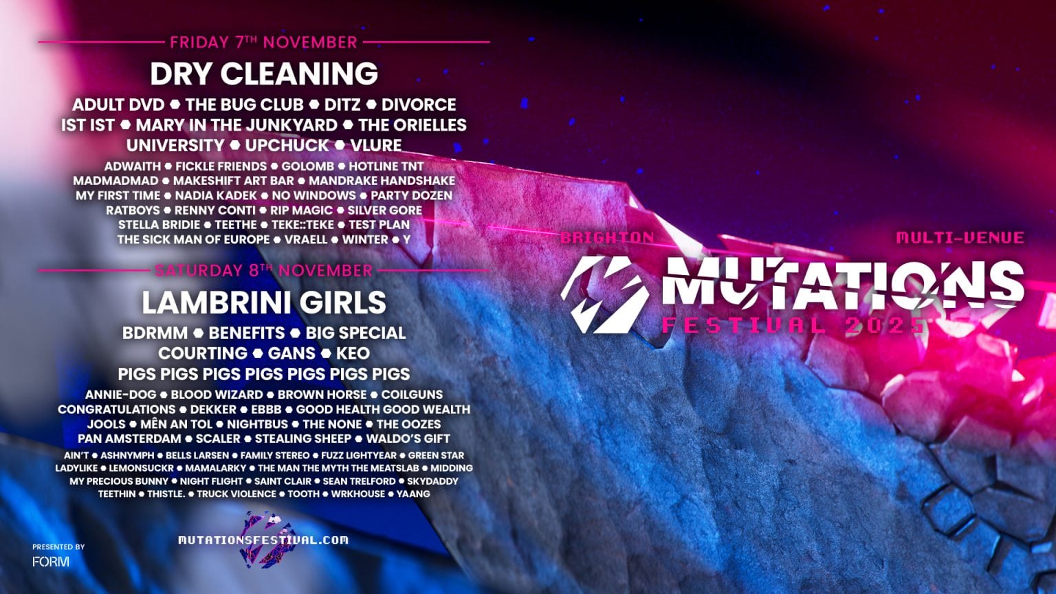 Mutations Festival Returns with Explosive 2025 Line-Up Across Brighton - Punkinfocus